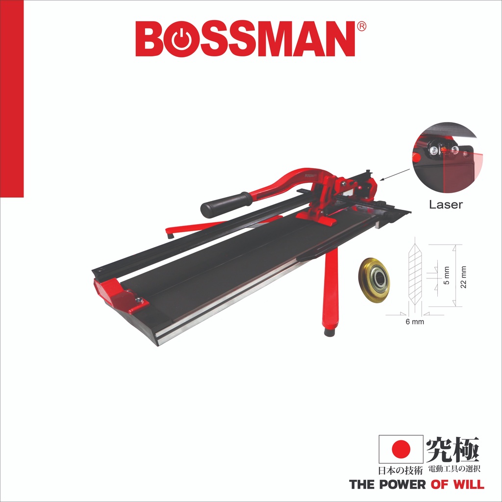 BOSSMAN - Laser Tile Cutter with Professional Scoring Wheel with Single ...