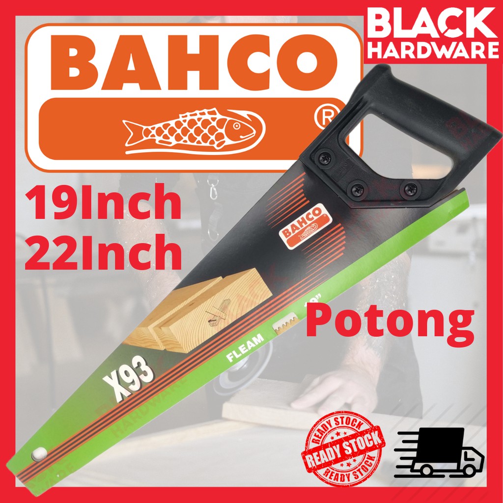 Black Hardware BAHCO X93 Fleam Woodworking Home Wood Cutting Hand Saw ...