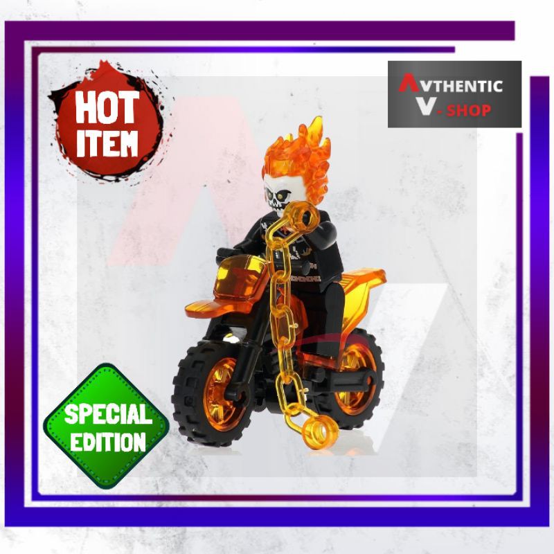 Ghost Rider DA030 Brick Mini Figure Block Minifigure Toy | Shopee Malaysia