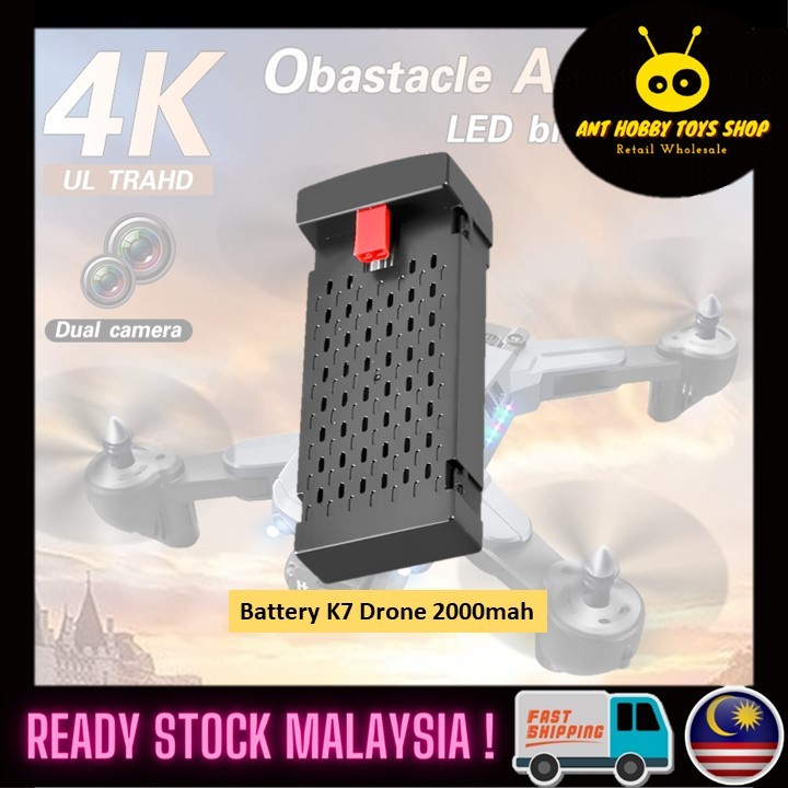 K7 Drone Battery 2000mah | Shopee Malaysia