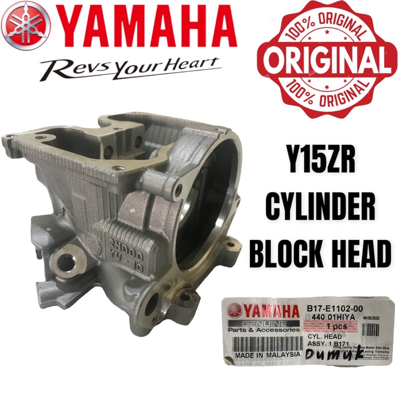 YAMAHA Y15 CYLINDER HEAD ASSY ONLY 100% ORIGINAL HLY Y15Z Y15ZR YSUKU V1 V2 (B17) BLOCK HEAD ...