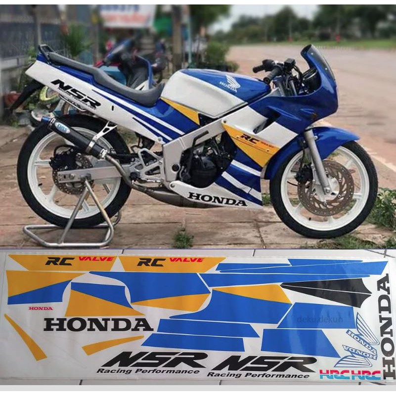 Honda Cutting Sticker - Striping Nsr 150 1994 Blue Yellow | Shopee Malaysia