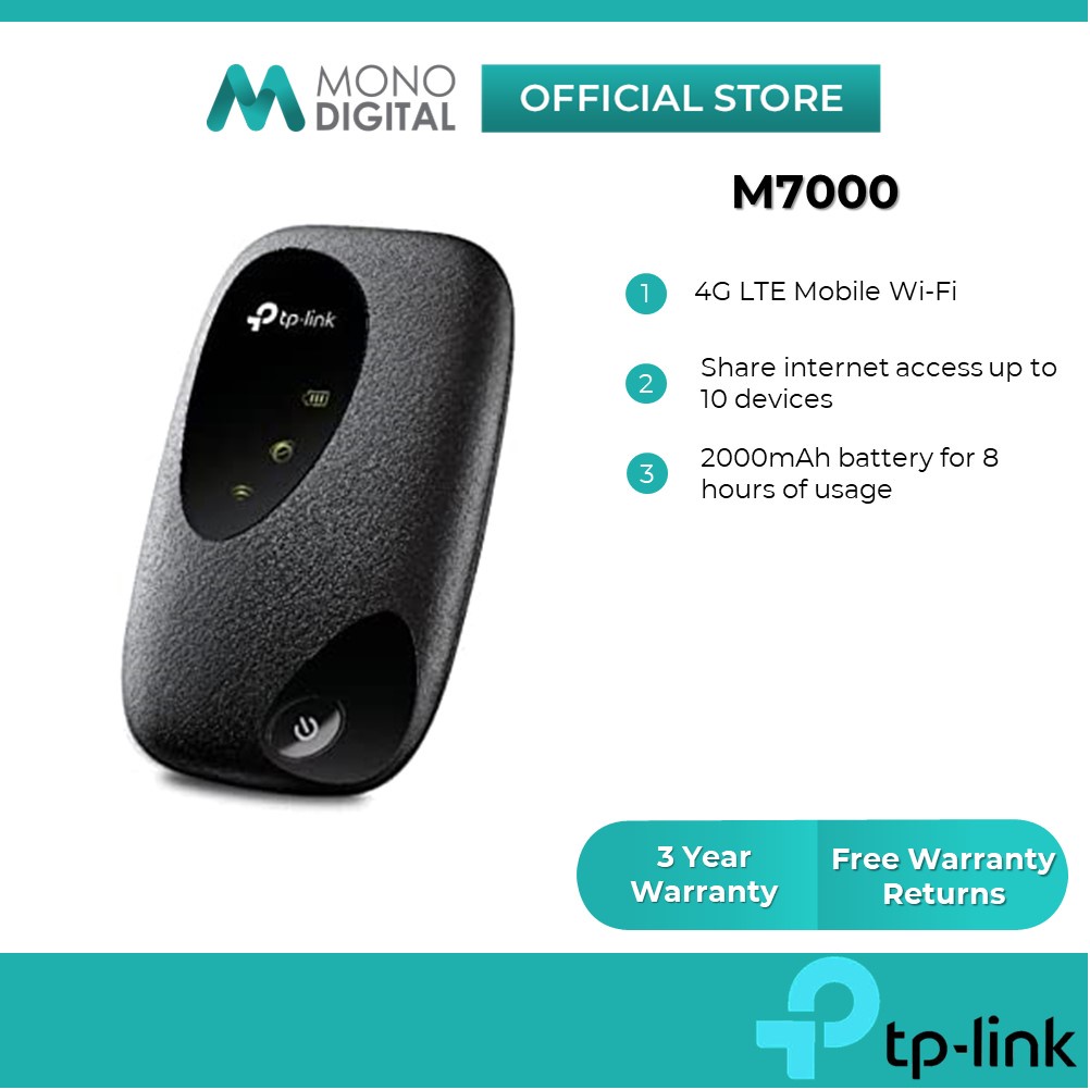 TP-Link M7000 / M7200 4G LTE Portable Broadband Mobile Wi-Fi Modem ...