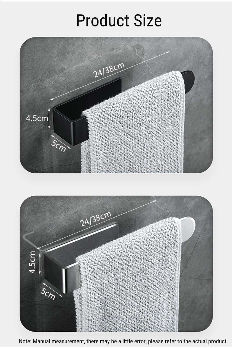 [FUN]towel hanger Punch-free towel rack stainless steel towel rack ...