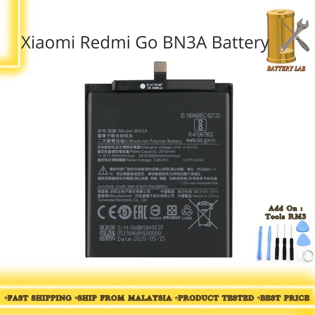 Xiaomi Redmi Go BN3A Battery Batteri Replacement 3000mAh | Shopee Malaysia