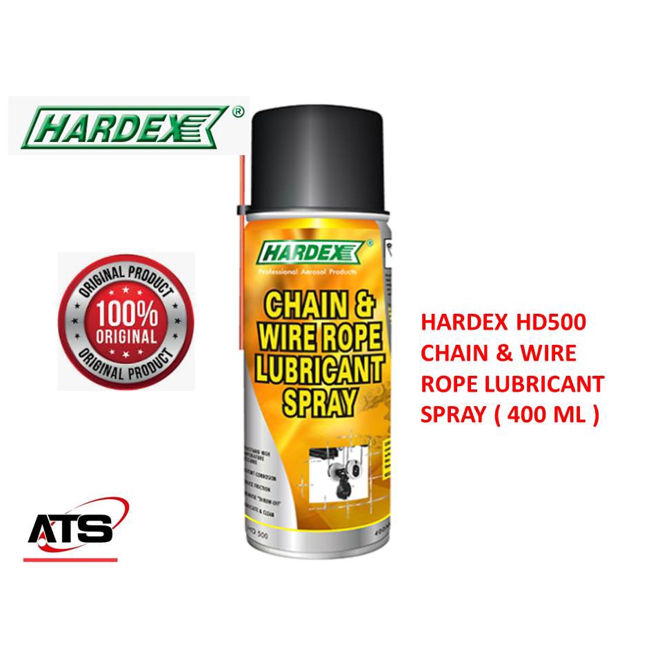 HARDEX HD500 CHAIN & WIRE ROPE LUBRICANT SPRAY 400ML | Shopee Malaysia