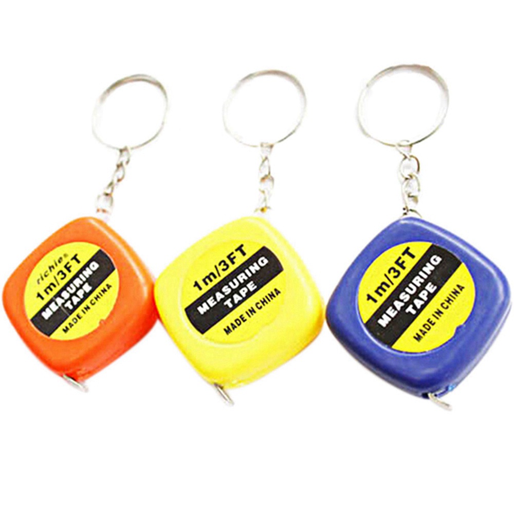 1Pcs 1M Mini Keychain Retractable Tape Measure Key Ring for Measuring ...
