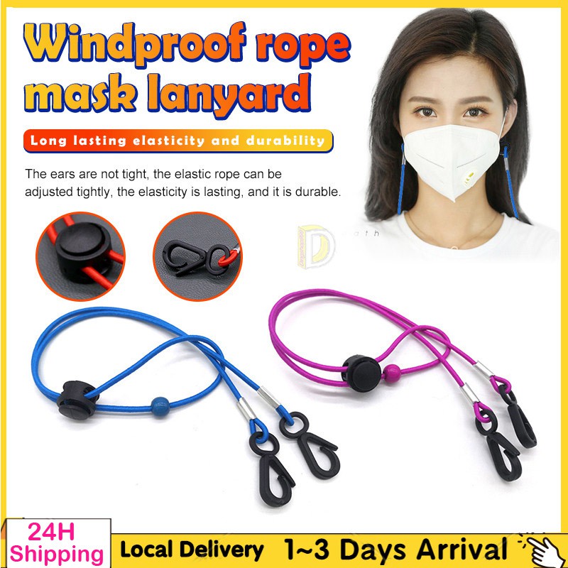 Local Stock Mask Hanging Rope Adjustable Face Mask Lanyard Mask ...