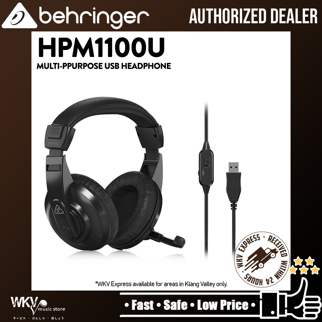 Behringer HPM1100U Multi-purpose USB Headphone (HPM 1100U / HPM-1100U ...