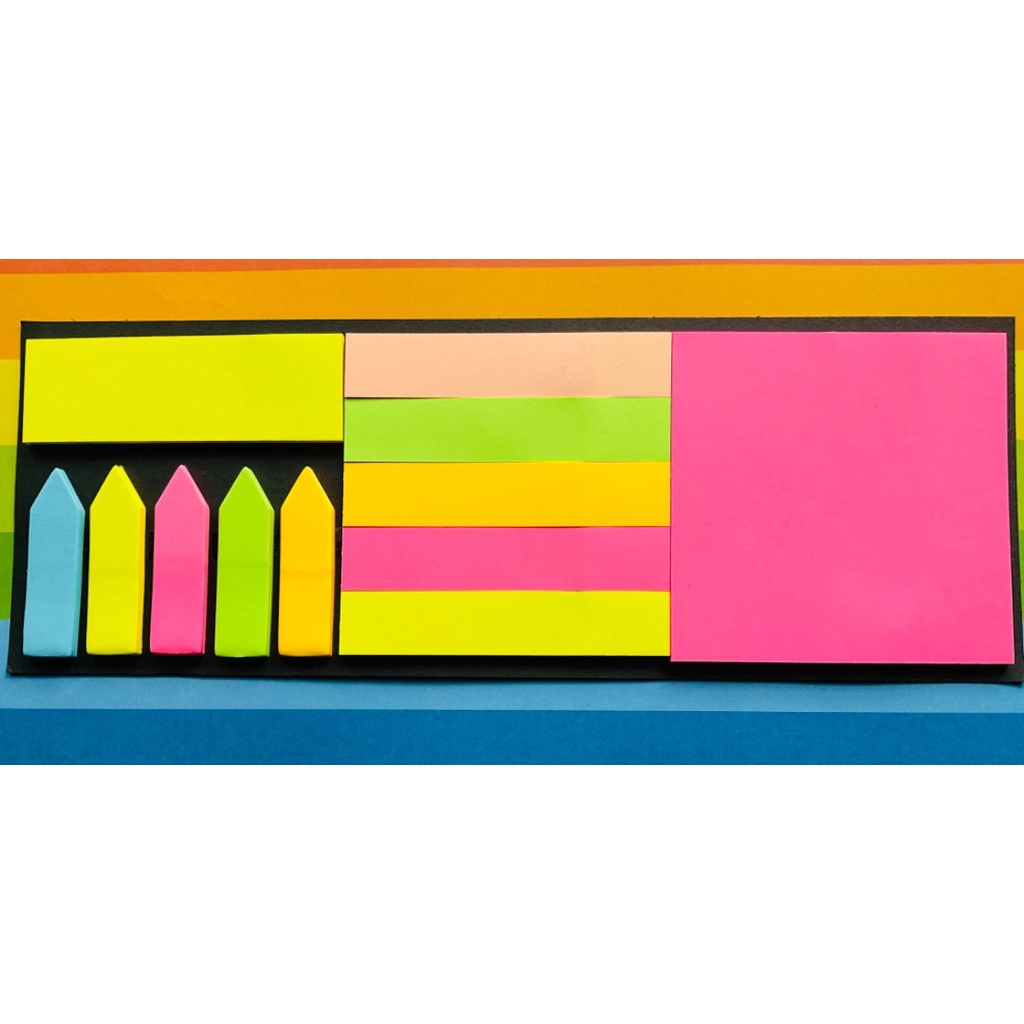 Colourful and Cute Sticky Note Pad (Multi Size and Colours) | Shopee ...