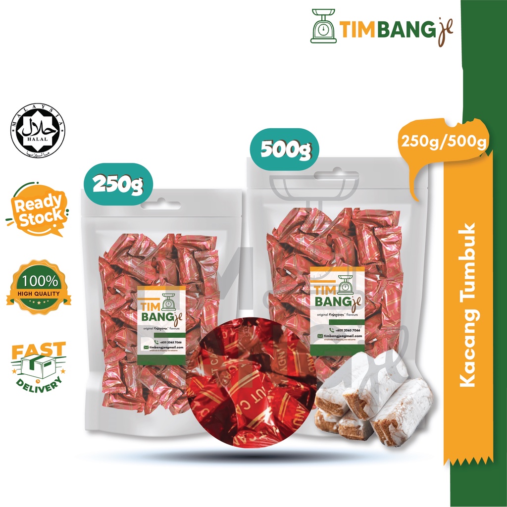 Kacang Tumbuk halal pelbagai saiz (250g-2kg), termasuk jenis Arab dan ...