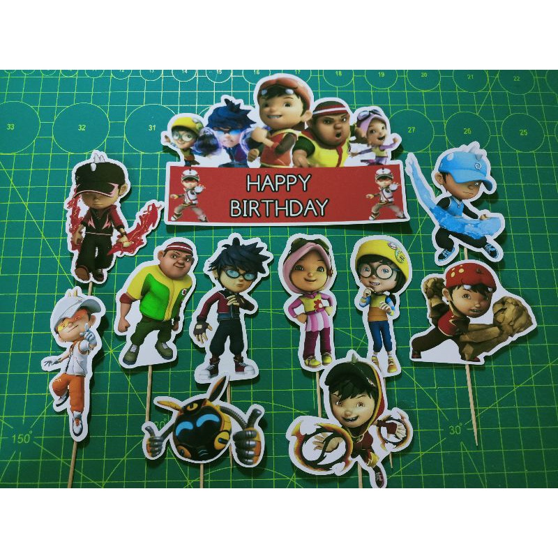 BOBOIBOY CAKE TOPPER (FREE ADD NAME) | Shopee Malaysia