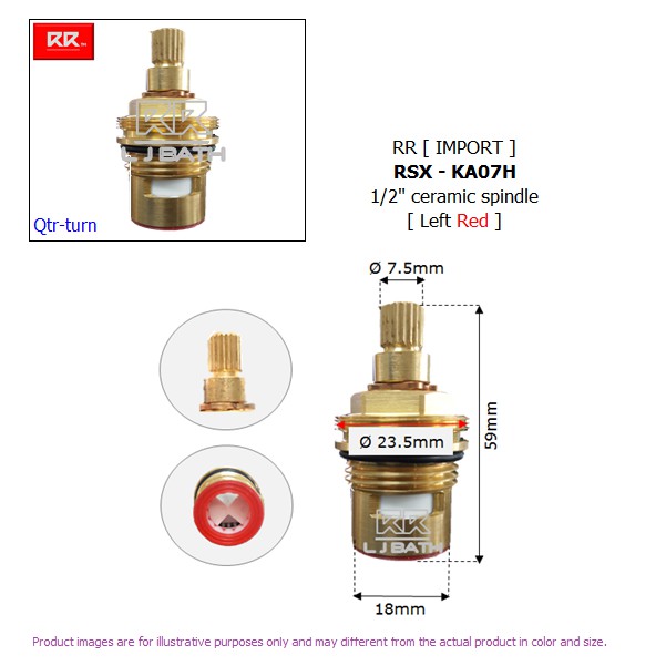 RSX - KA07 (HOT/COLD) - 1/2" ceramic spindle | Miscellaneous Parts ...