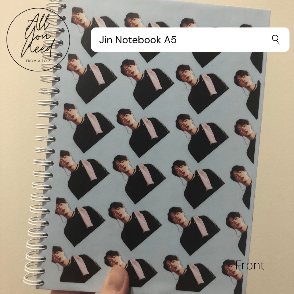 Bts Jin Notebook A5 (blank Pages) | Shopee Malaysia