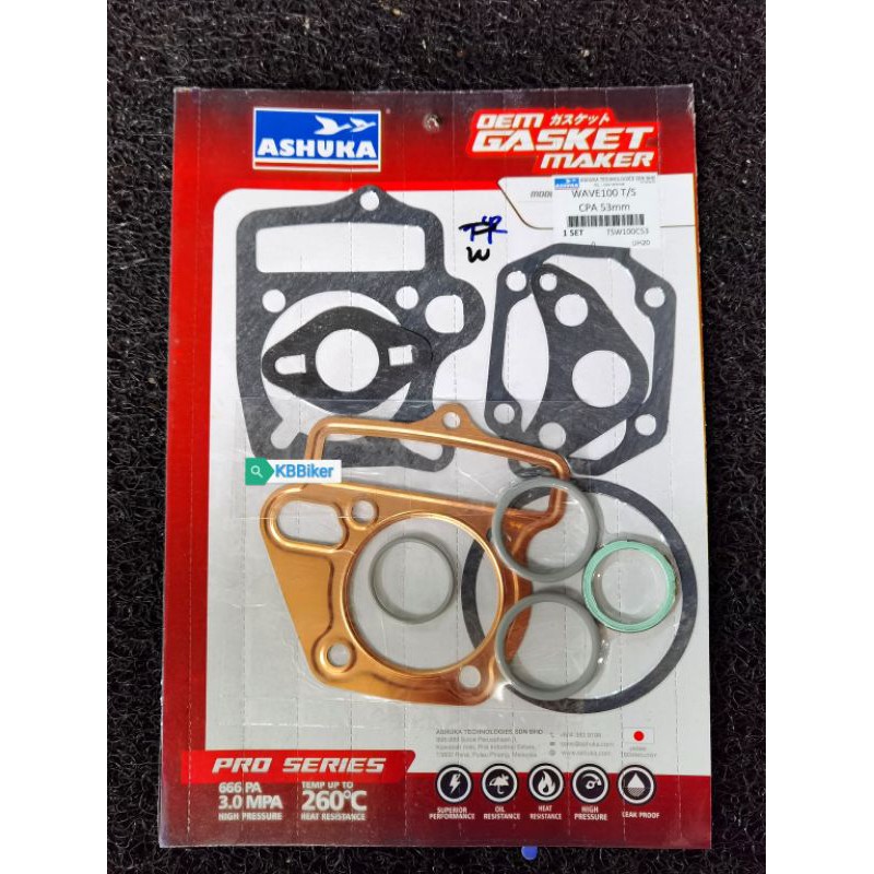 Ashuka Top Set Gasket Copper Head Ex5 Dream Wave100 Class1 Wave100r SYM ...