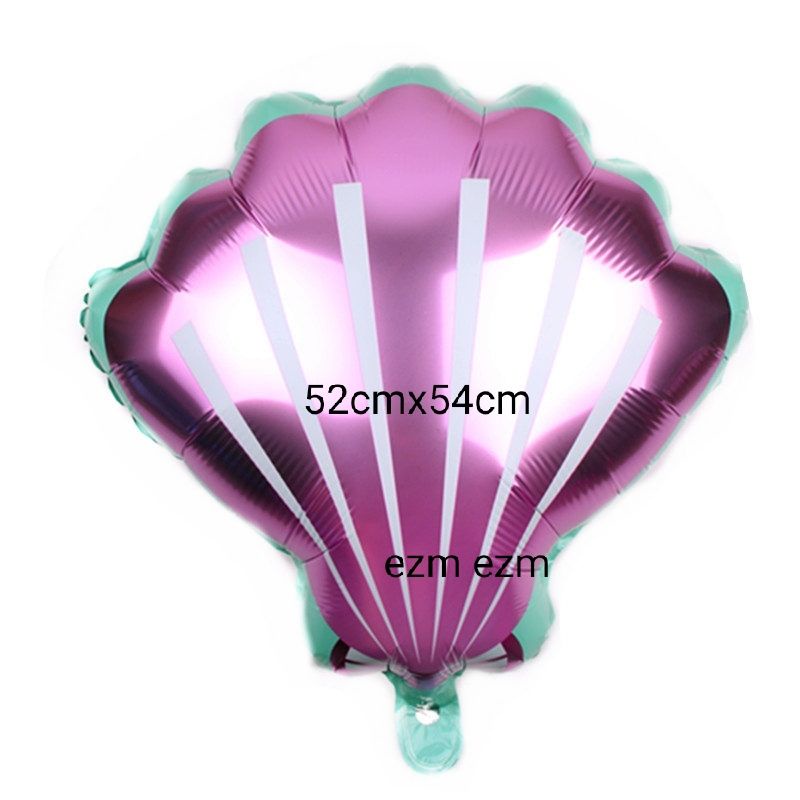 Theme Mermaid Tail Balloon Foil Shell Balloon Latex Birthday | Shopee ...