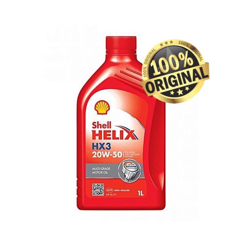 SHELL HELIX HX3 20w-50 1L 100% ORIGINAL PRODUCT | Shopee Malaysia