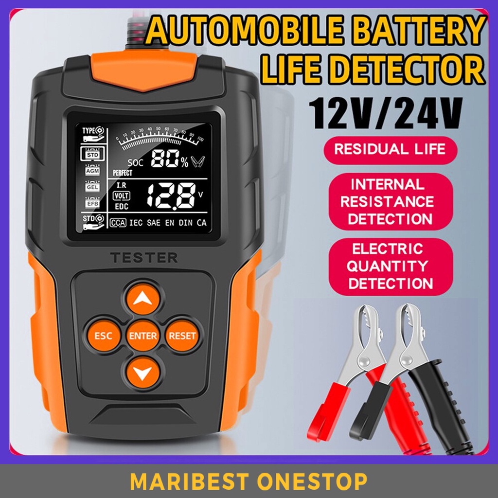 12V/24V Car Truck Battery Tester Car Battery Checker Battery Capacity ...