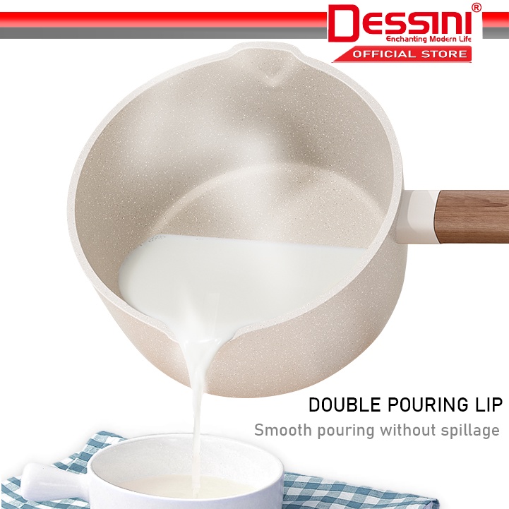 DESSINI ITALY 18CM Maifan Stone Sauce Pan Induction Non Stick Milk Pot ...