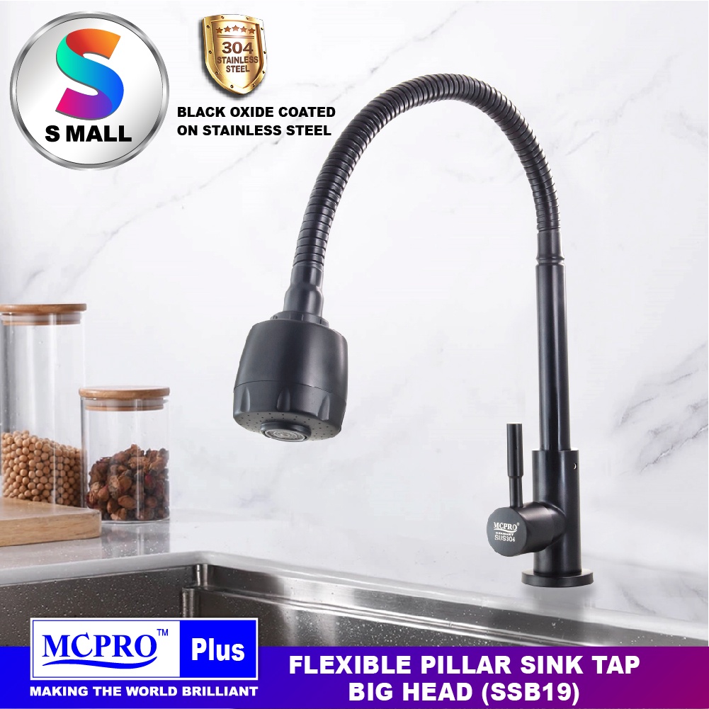 MCPRO Plus SUS304 Black Oxide Coated On Stainless Steel Kitchen Faucet ...