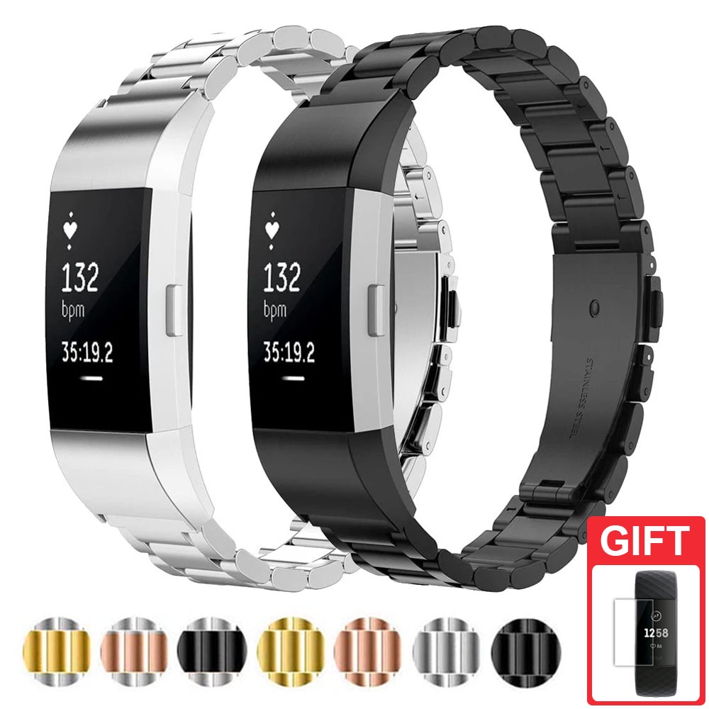 Stainless Steel Strap for Fitbit Charge 4 3 2 Metal Bracelet Band ...