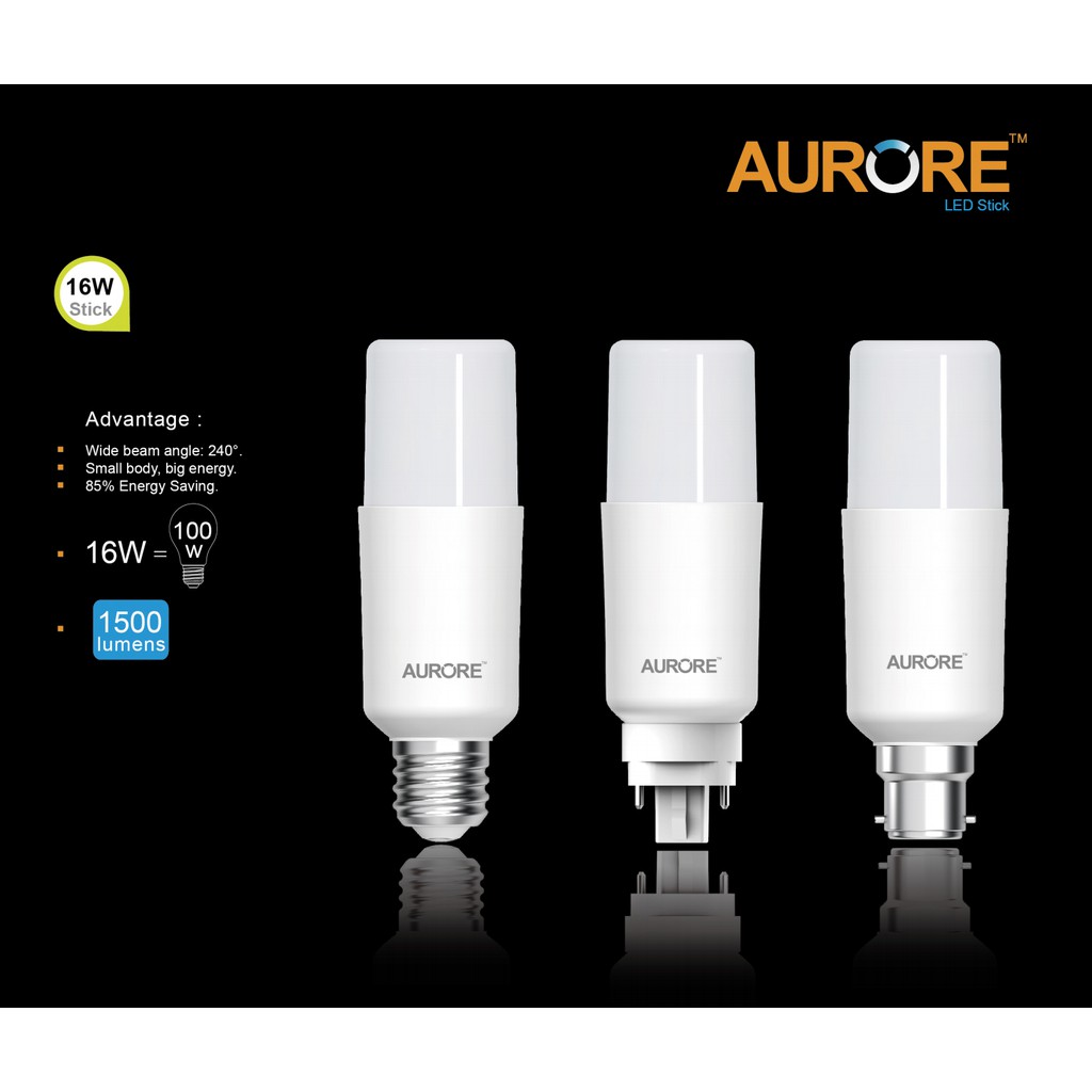 AURORE/HAZZLE LED STICK 16W (DAYLIGHT, COOL WHITE, WARM WHITE) | Shopee ...