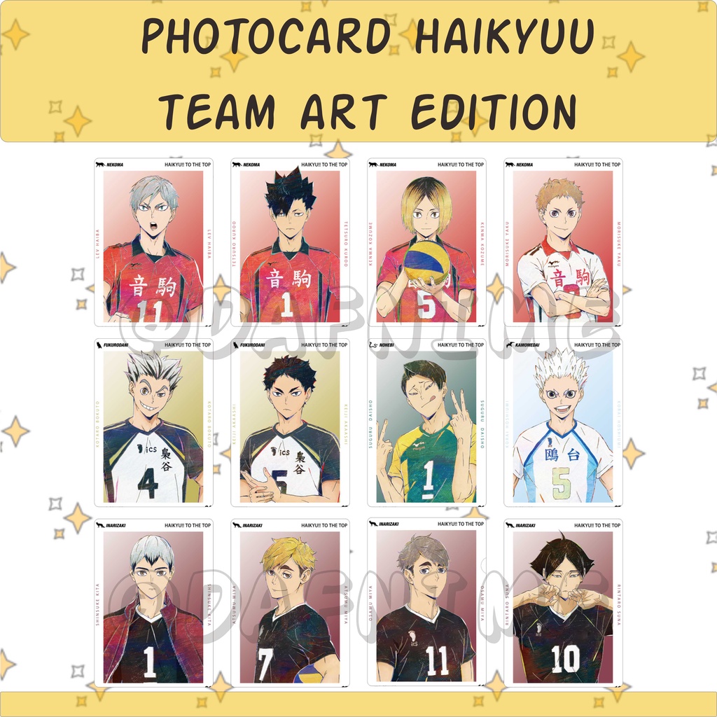 Haikyuu TEAM ART EDITION PHOTOCARD ANIME | Shopee Malaysia