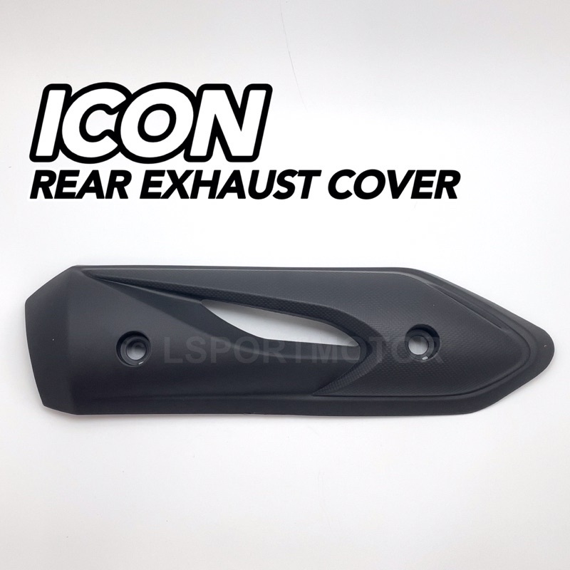 HONDA ICON REAR EXHAUST PROTECTOR (BLACK) MUFFLER EKZOS PIPE PROTECTOR ...