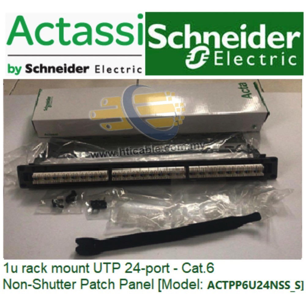 Schneider Actassi Genuine UTP CAT 6 Patch Panel 1U-24 Ports [WHB ...