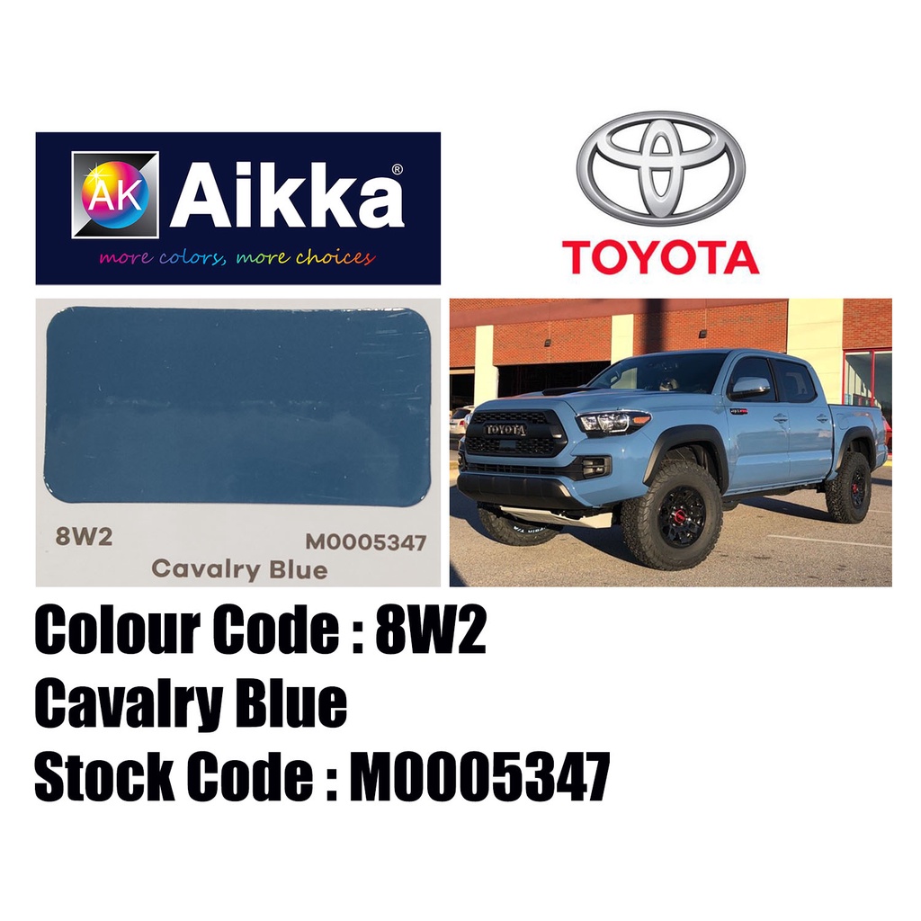 TOYOTA 8W2 CAVALRY BLUE Aikka 2K Paint / Cat Bancuh Kereta Original ...