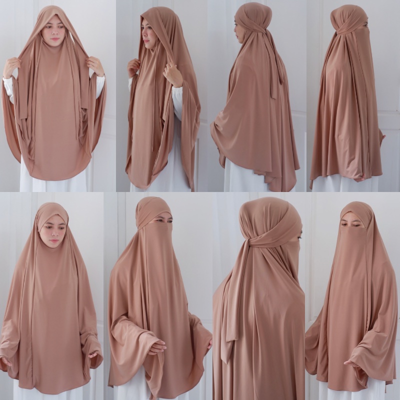 Hijab FRENCH HIMAR JUMBO/HIJAB SYARI NIQAB/ HIJAB NIQAB JERSEY Strap ...