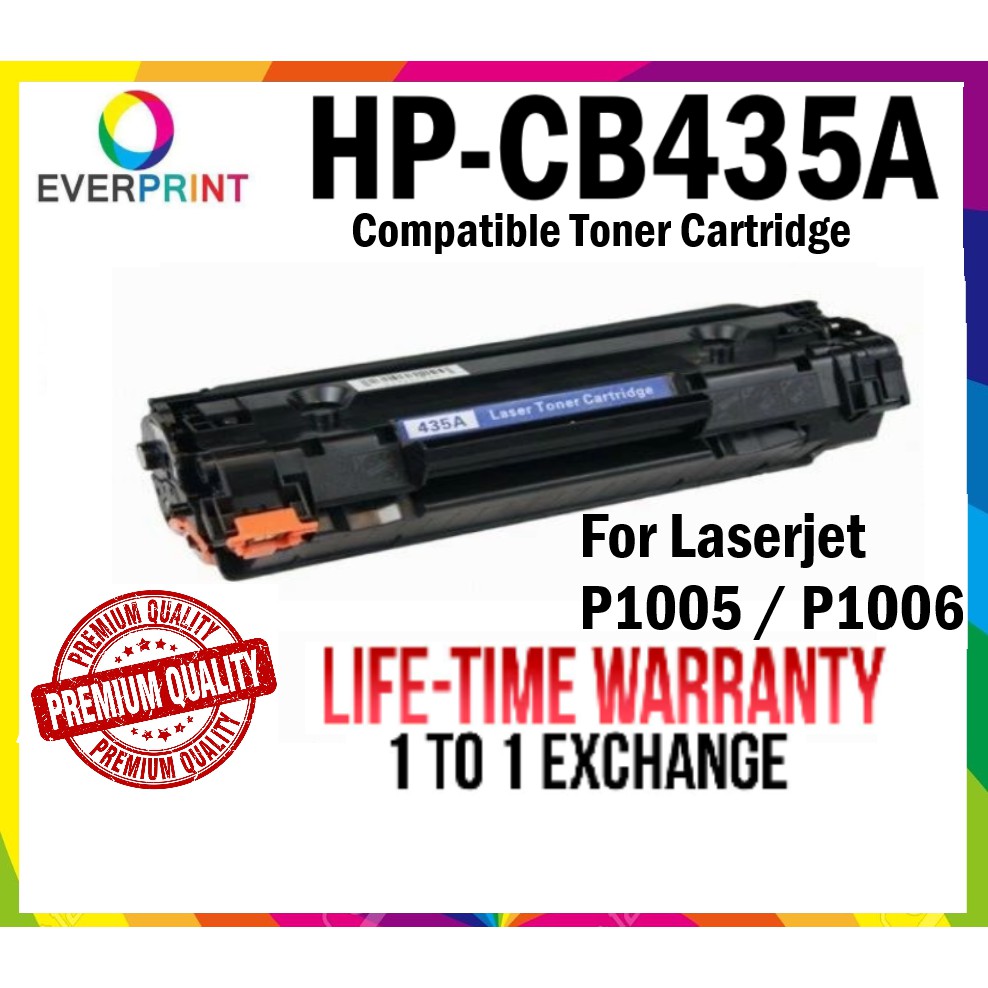 HP CB435A / 35A / 435A Compatible Laser Toner Cartridge Black For HP LaserJet P1005, P1006 ...