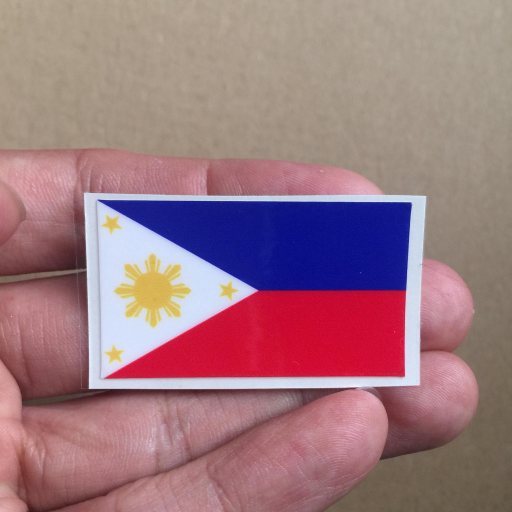 Philippines Flag sticker (with gloss laminate) | Shopee Malaysia
