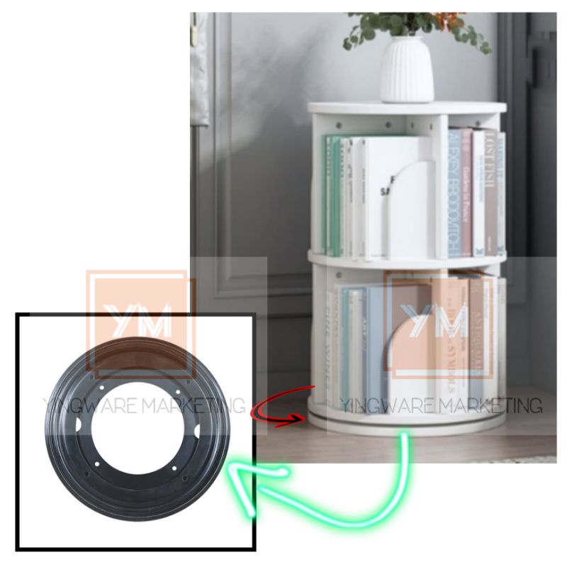 Round rotate revolve swivel turntable lazy Susan table TV bearing metal ...