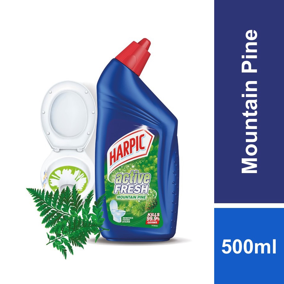 Harpic Active Disinfectant Toilet Bowl Cleaner Mountain Pine 500ml | Shopee Malaysia