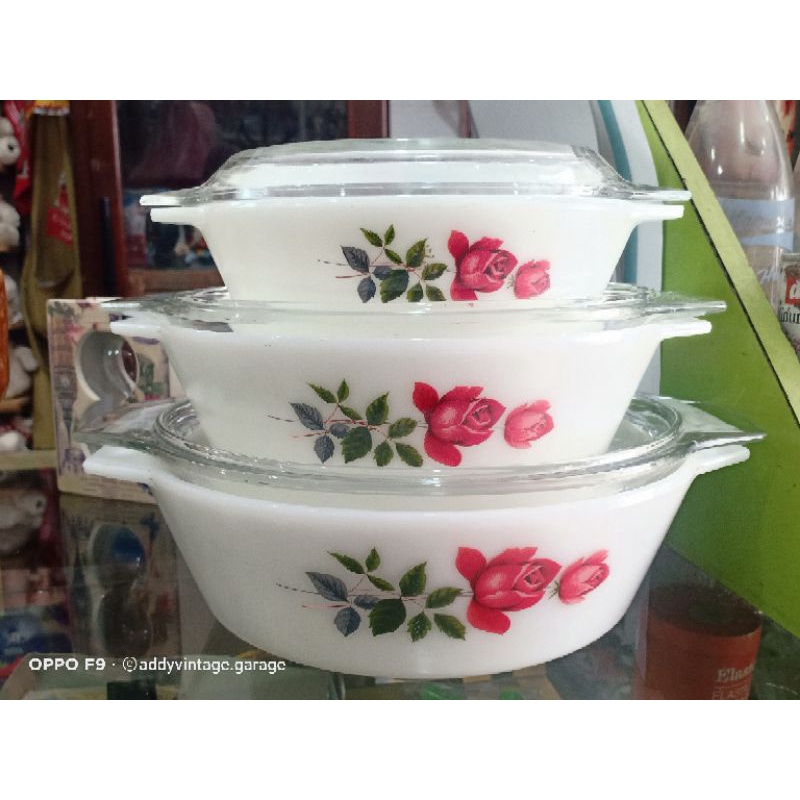 Pyrex June rose casserole 3 tier | Shopee Malaysia