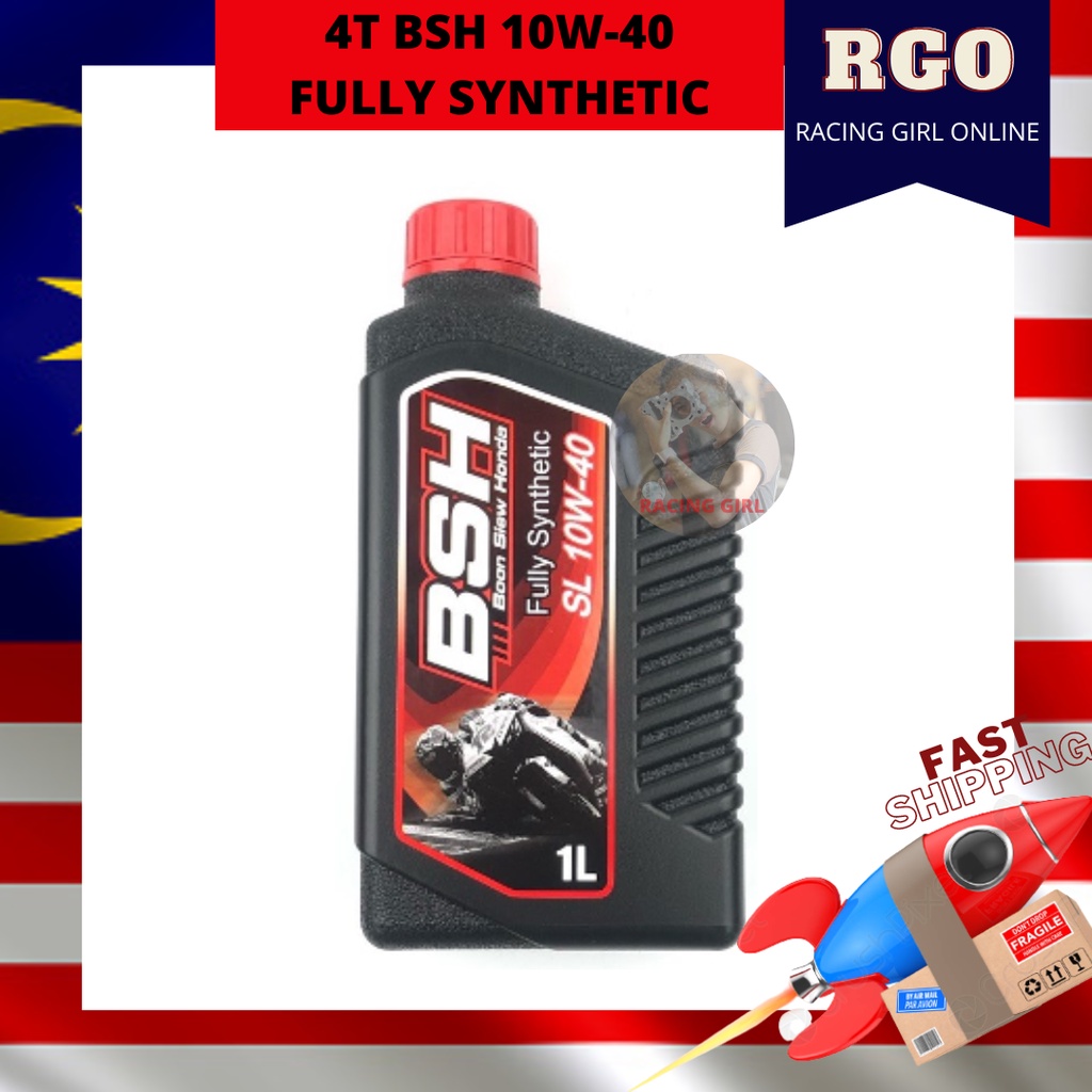 4T HONDA BSH BOON SIEW HONDA 10W40 FULLY SYNTHETIC ENGINE OIL / MINYAK ...