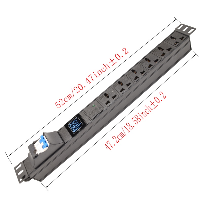 PDU power strip digital A/V/W power meter 32A/8000W power distribution ...