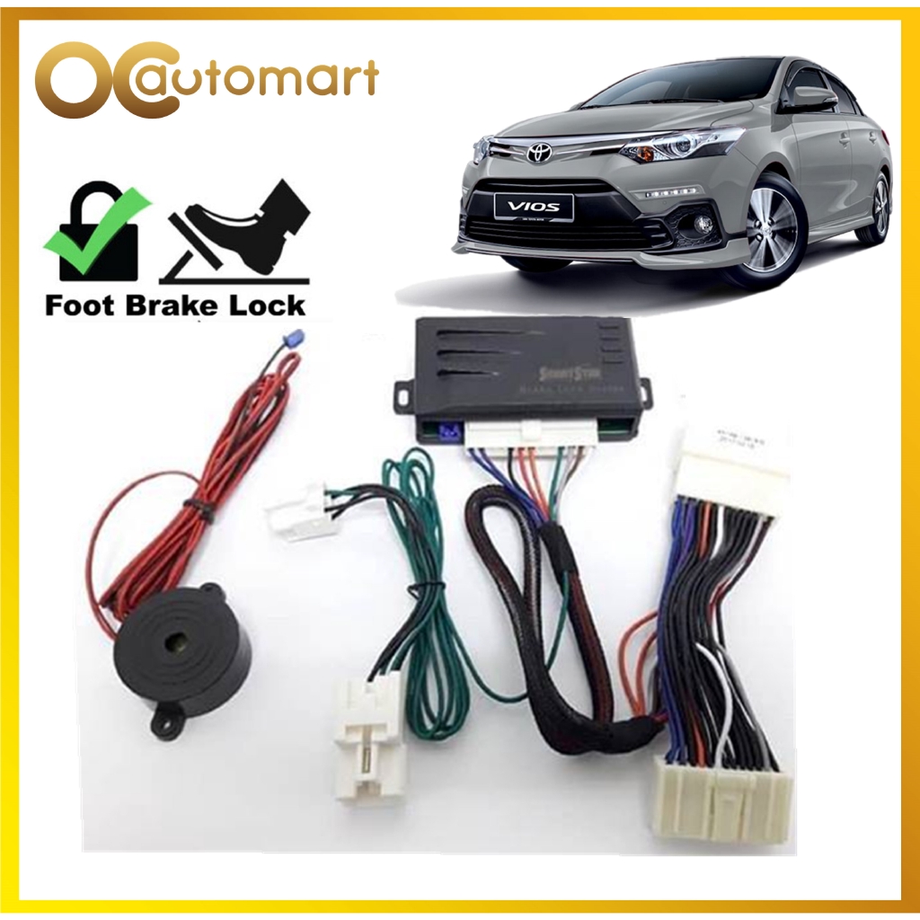 Toyota Vios 2014 - 2017 Brake Lock 2 in 1 System With Buzzer Plug n ...