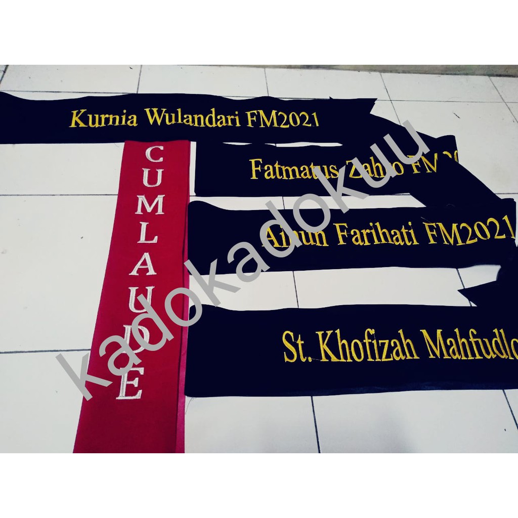 (1 Anniversary)polos Bludru Graduation Sash / PLAIN Graduation Sash ...