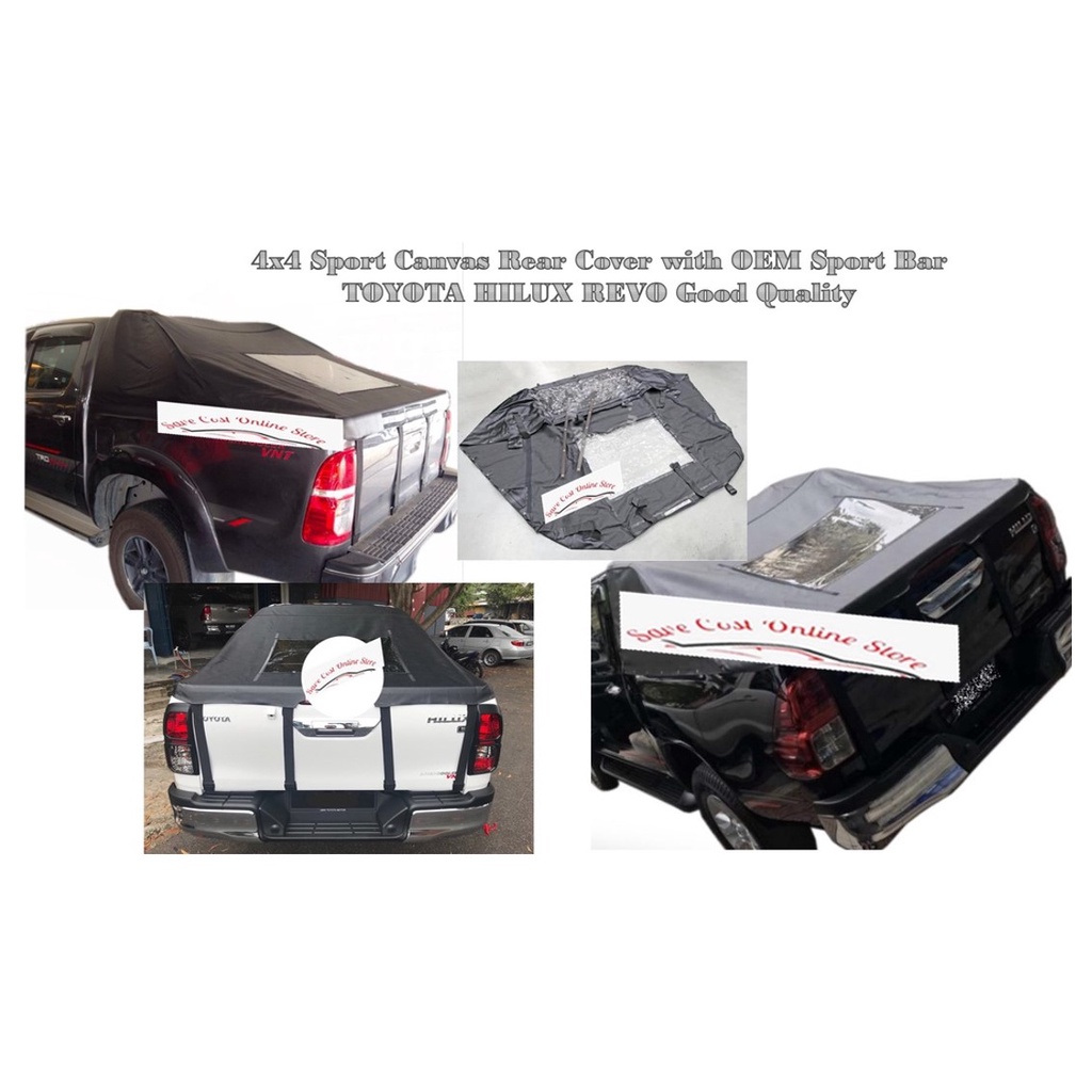Toyota Hilux Revo Rear Boot Canvas For OEM Roll Bar | Shopee Malaysia