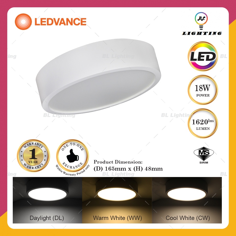 OSRAM LEDVANCE SURFACE DOWNLIGHT LED ECO G2 18W/24W 6"/8" SIRIM ...