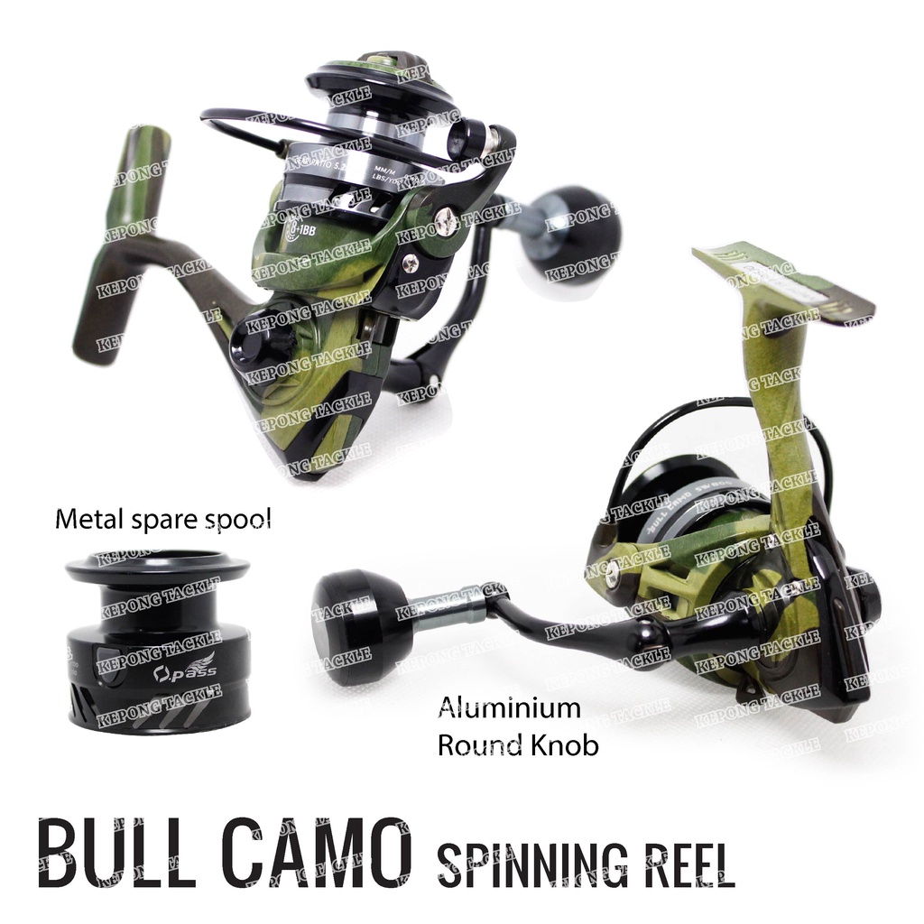 OPASS fishing reel BULL CAMO SW500 SW800 SW1000 Ultralight REEL & FREE ...