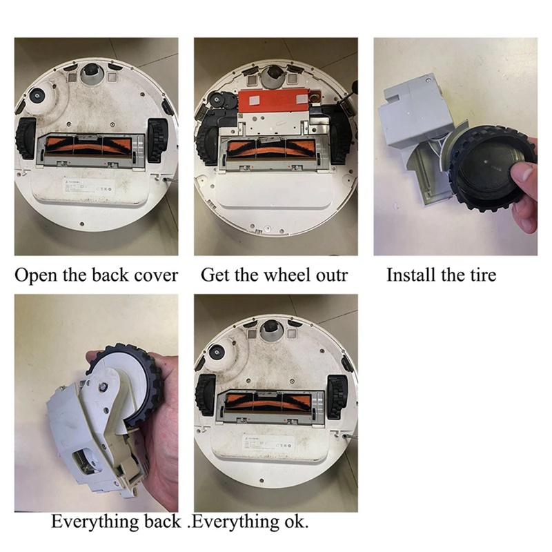 Wheel Tires for XIAOMI 1St 1S Robot Vacuum Cleaner Roborock S50 S55 S5 ...