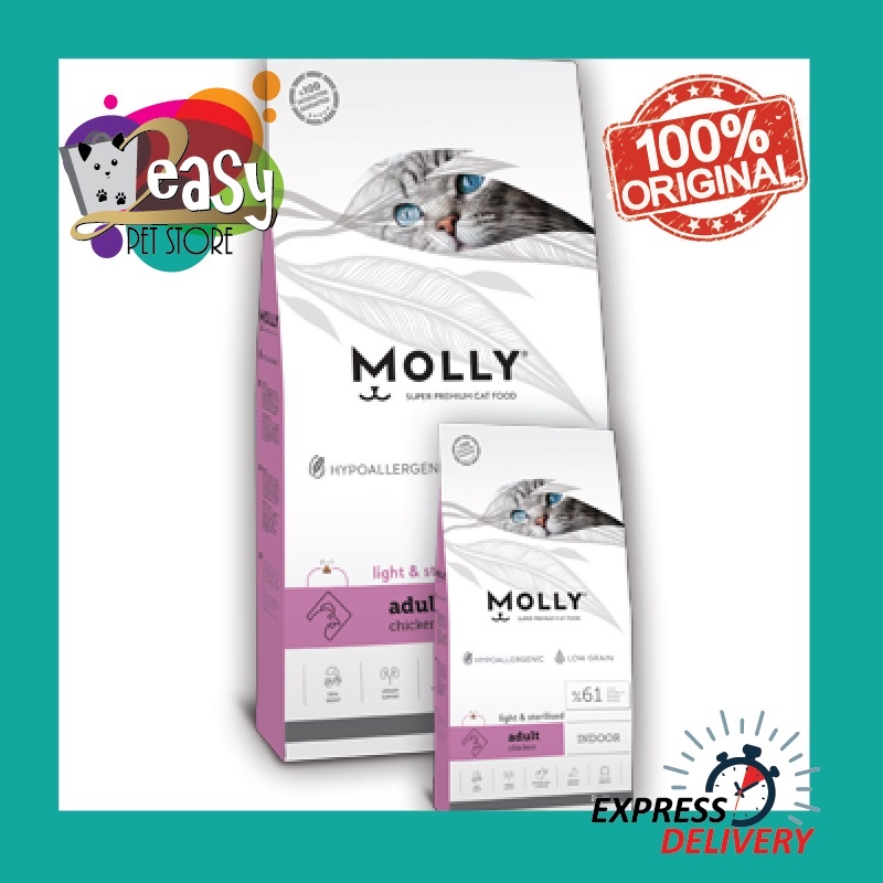 Molly Indoor Light & Sterilised CHICKEN 15kg | Shopee Malaysia