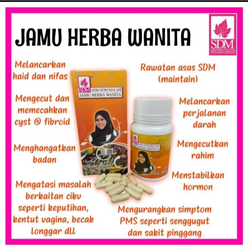 🔥SDM JAMU HERBA WANITA KAPSUL × 250mg 100% ORIGINAL🔥 | Shopee Malaysia