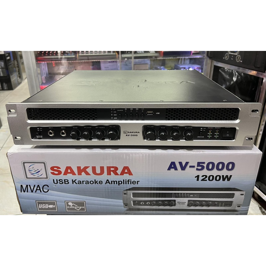 Sakura AV-5000 USB Karaoke Amplifier ( 1200 Watts x 2 ) | Shopee Malaysia
