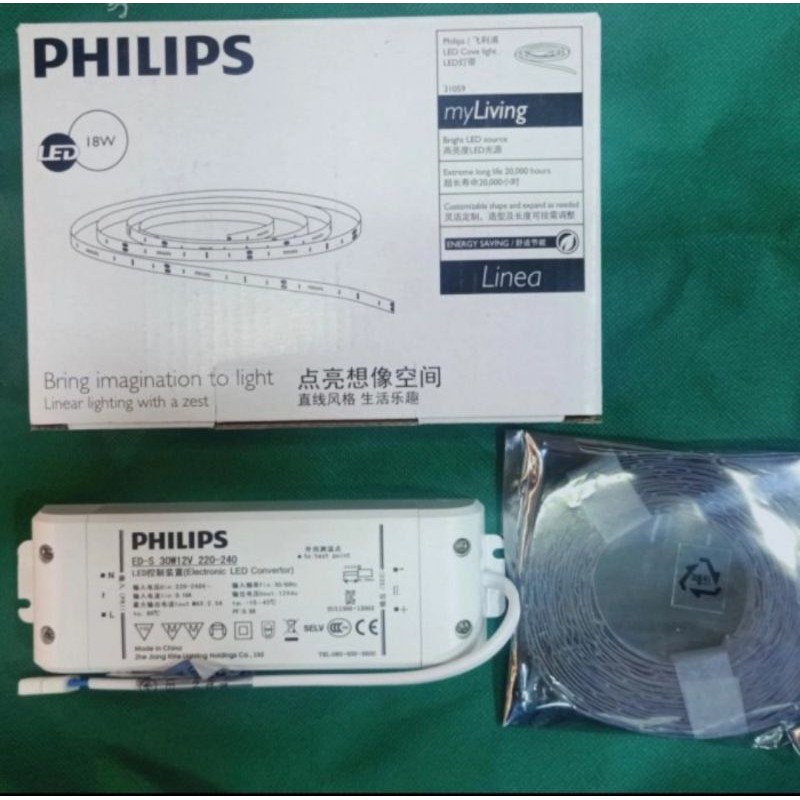 Philips 5m led strip lights dl31059 31059 ped drop ceiling cupboard ...