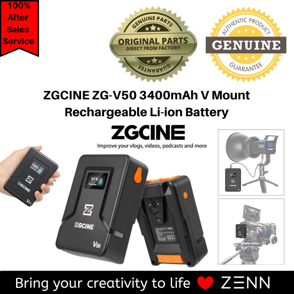 ZGCINE ZG-V99/ZGCINE ZG-V50 V50 V Mount Rechargeable Li-ion Battery ...