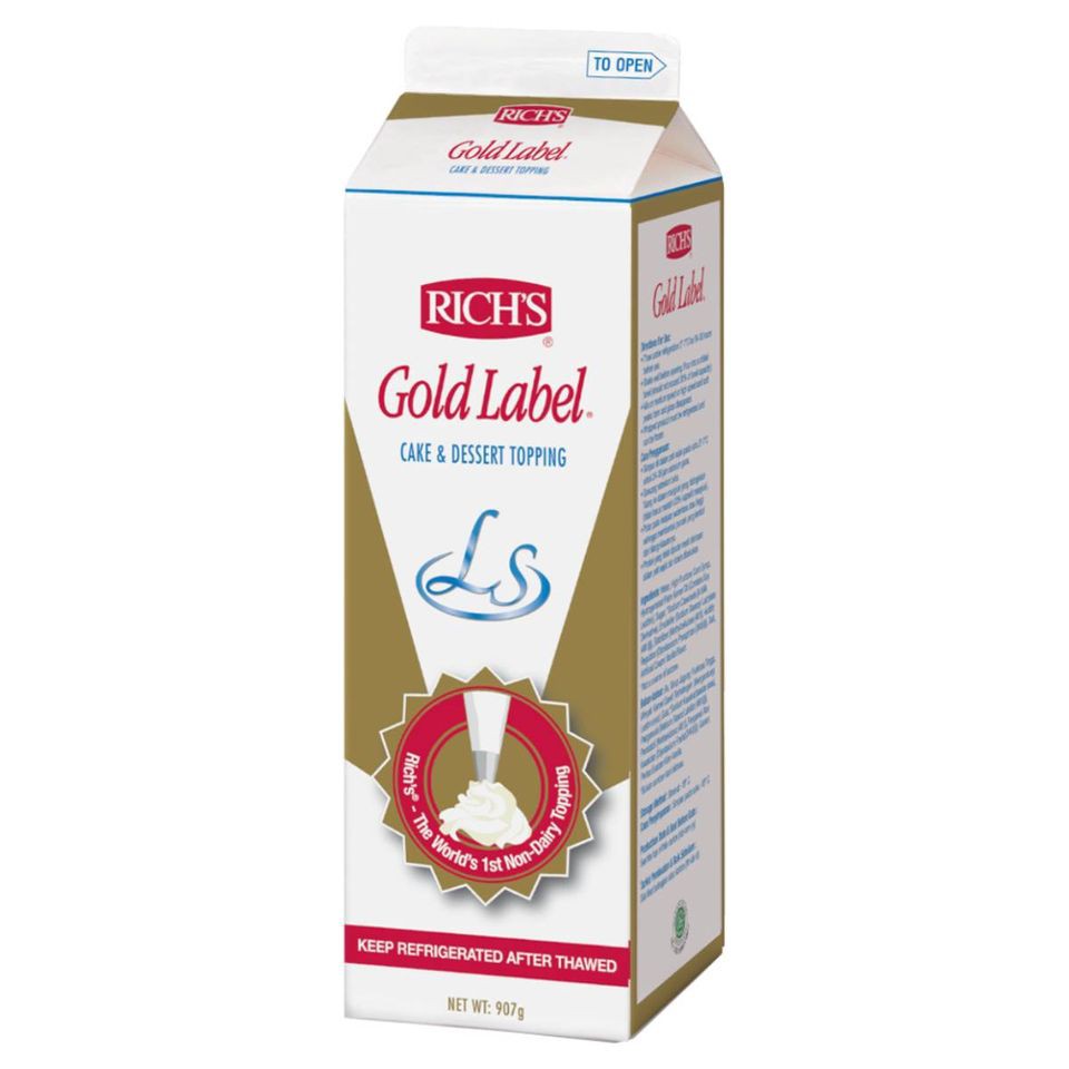 Rich's Gold Label Non-Dairy Whip Topping Cream 植物性奶油 907g | Shopee Malaysia